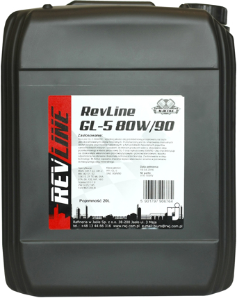 OLEJ PRZEKŁADNIOWY GEAR OIL GL-5 80W90 /OPAKOWANIE 20L/ Revline ...