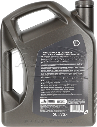 OLEJ SILNIKOWY RIMULA R6 LM 10W40 SYNTETYCZNY LOW-SAPS /OPAKOWANIE 5L ...